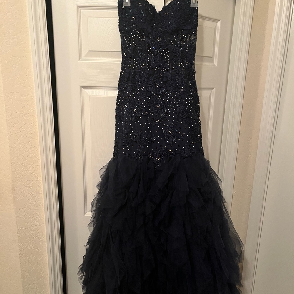Navy Blue Prom Dress - Gem